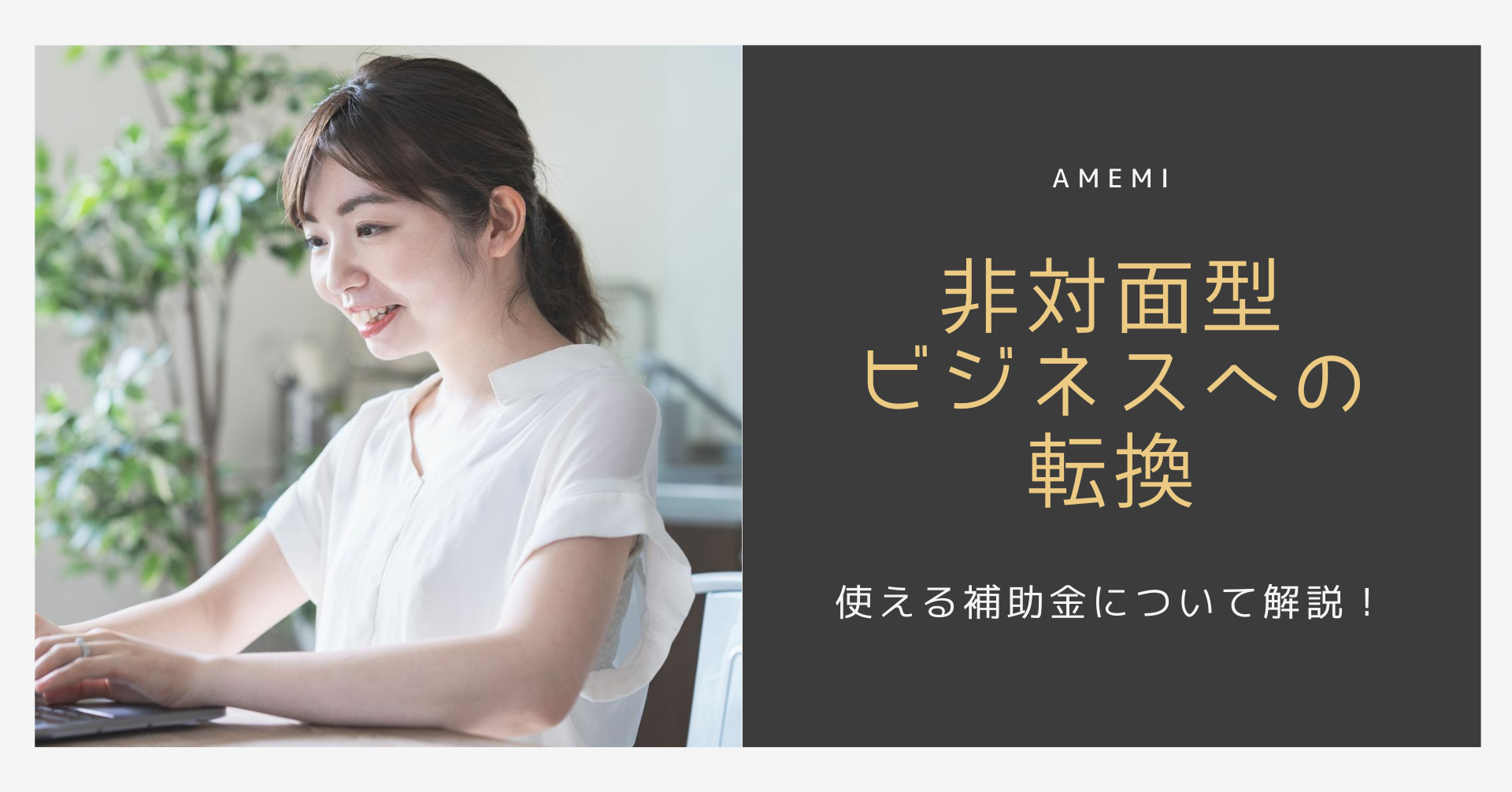 非対面型ビジネスモデルへの転換例と使える補助金を詳しく解説！｜AMEMI